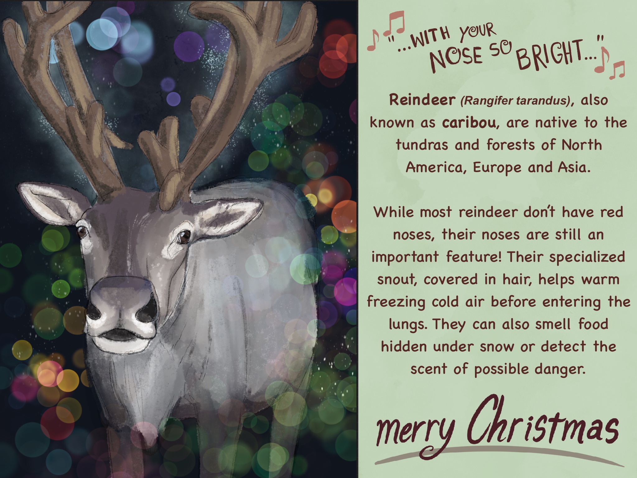 12 Creatures of Christmas: Day 11 – Reindeer – Art By Breah